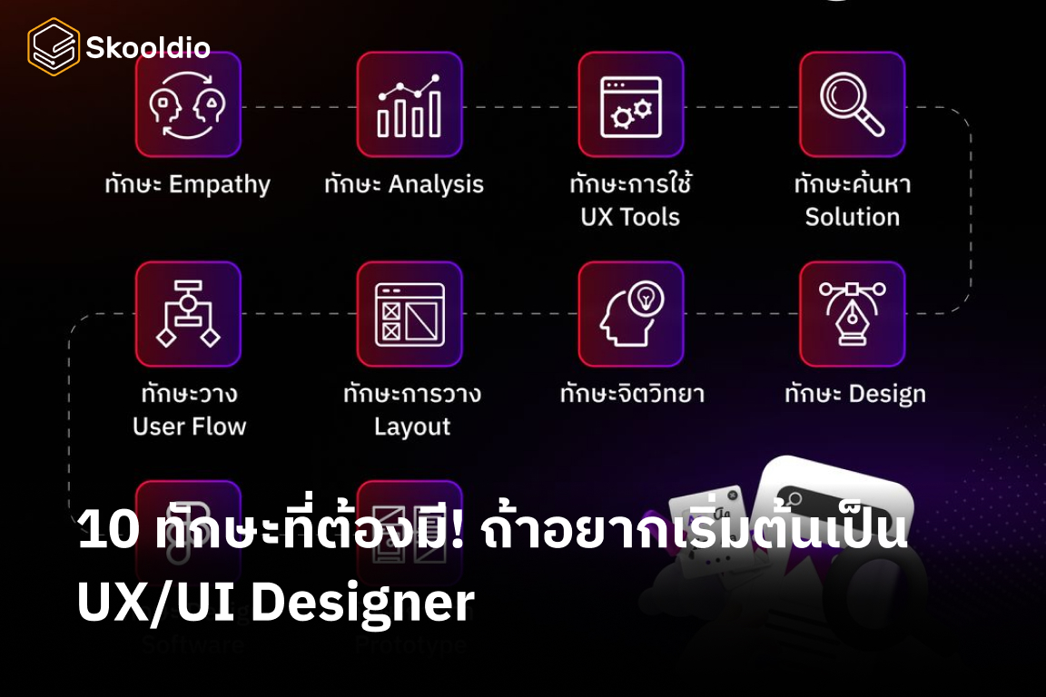อยากเป็น UX/UI Designer ต้องมี 10 ทักษะนี้! | Skooldio Blog