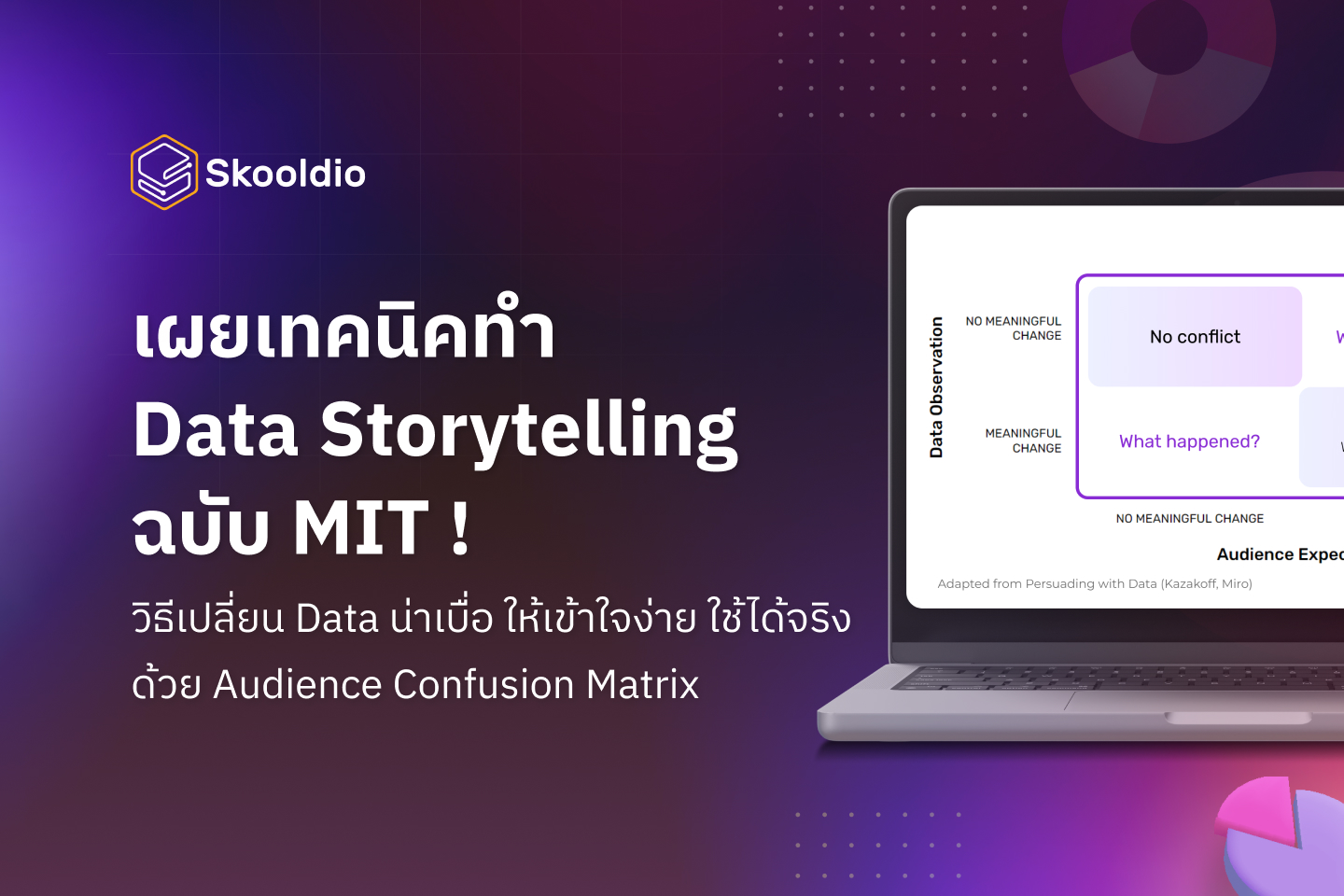 เผยเทคนิคทำ Data Storytelling ฉบับ MIT ด้วย Audience Confusion Matrix Framework | Skooldio Blog
